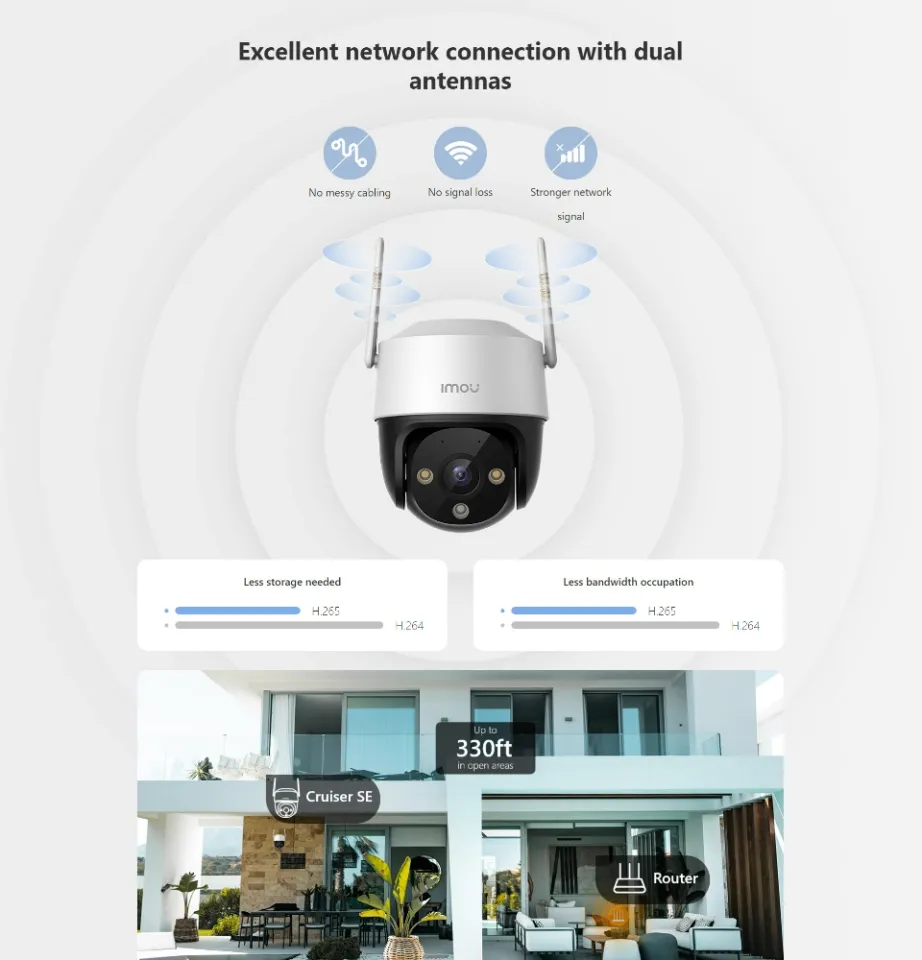 កាមេរ៉ាសុវត្ថិភាព imou Cruiser 4MP IPC-S42FP Outdoor Wi-Fi PT Camera