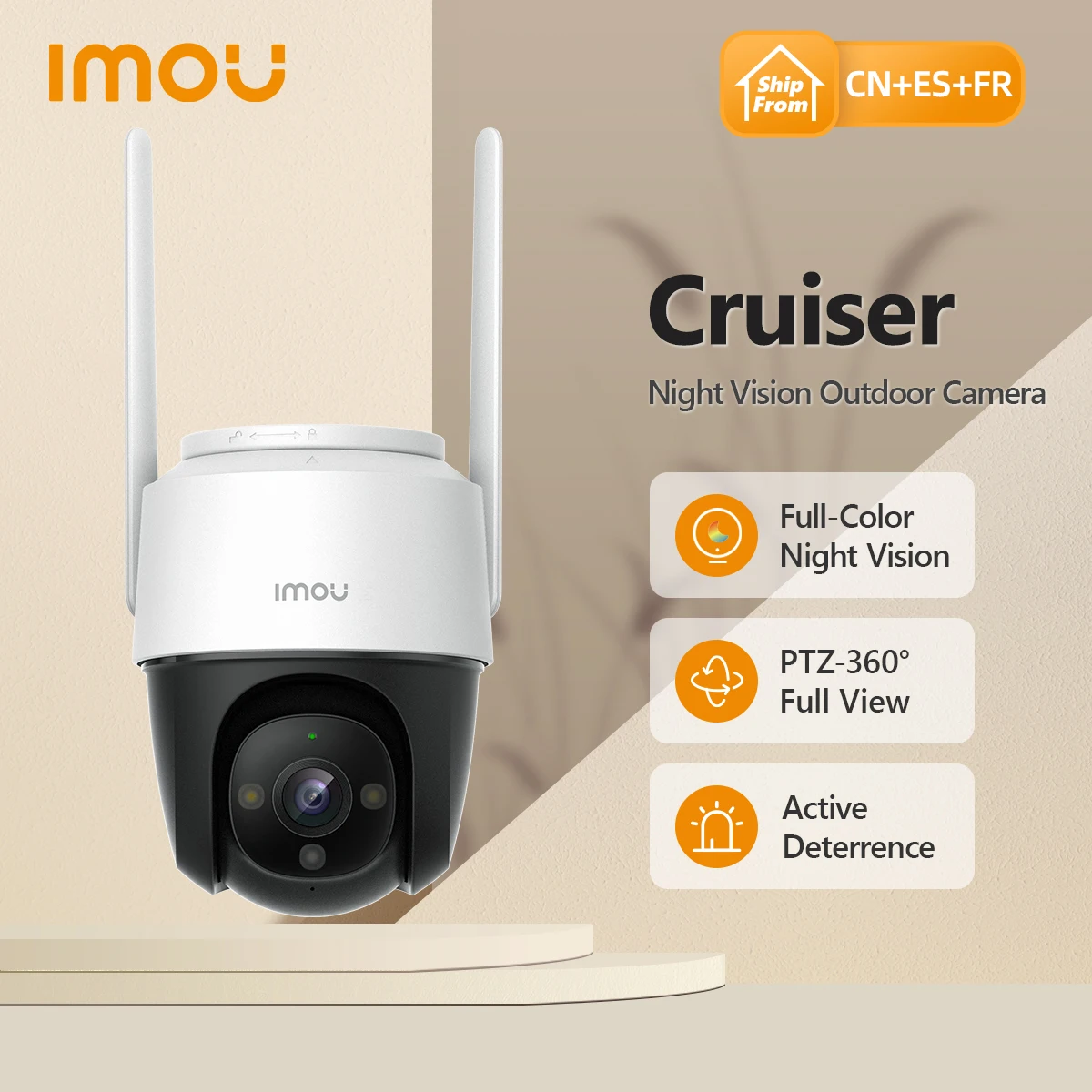 កាមេរ៉ាសុវត្ថិភាព imou Cruiser 4MP IPC-S42FP Outdoor Wi-Fi PT Camera